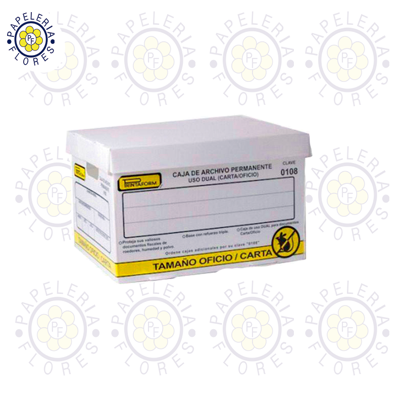 CAJA PARA ARCHIVO DE PLASTICO PRINTAFORM CARTA/OFICIO 108 – papeleriaflores