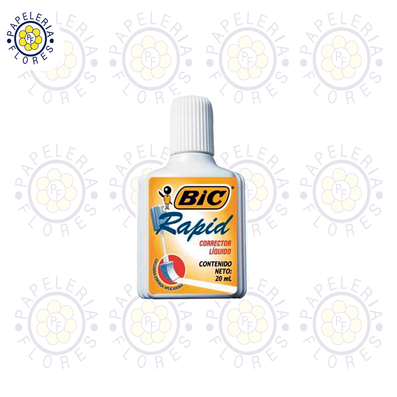 CORRECTOR LIQUIDO BIC RAPID BROCHA 20ML – papeleriaflores